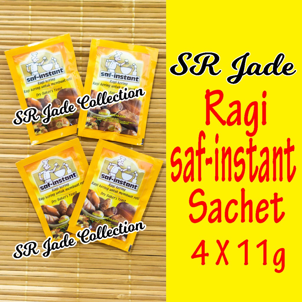 Jual Ragi Saf Sachet 4 x 11 gr Saf Instant Instan Dry Yeast Ragi Kering ...