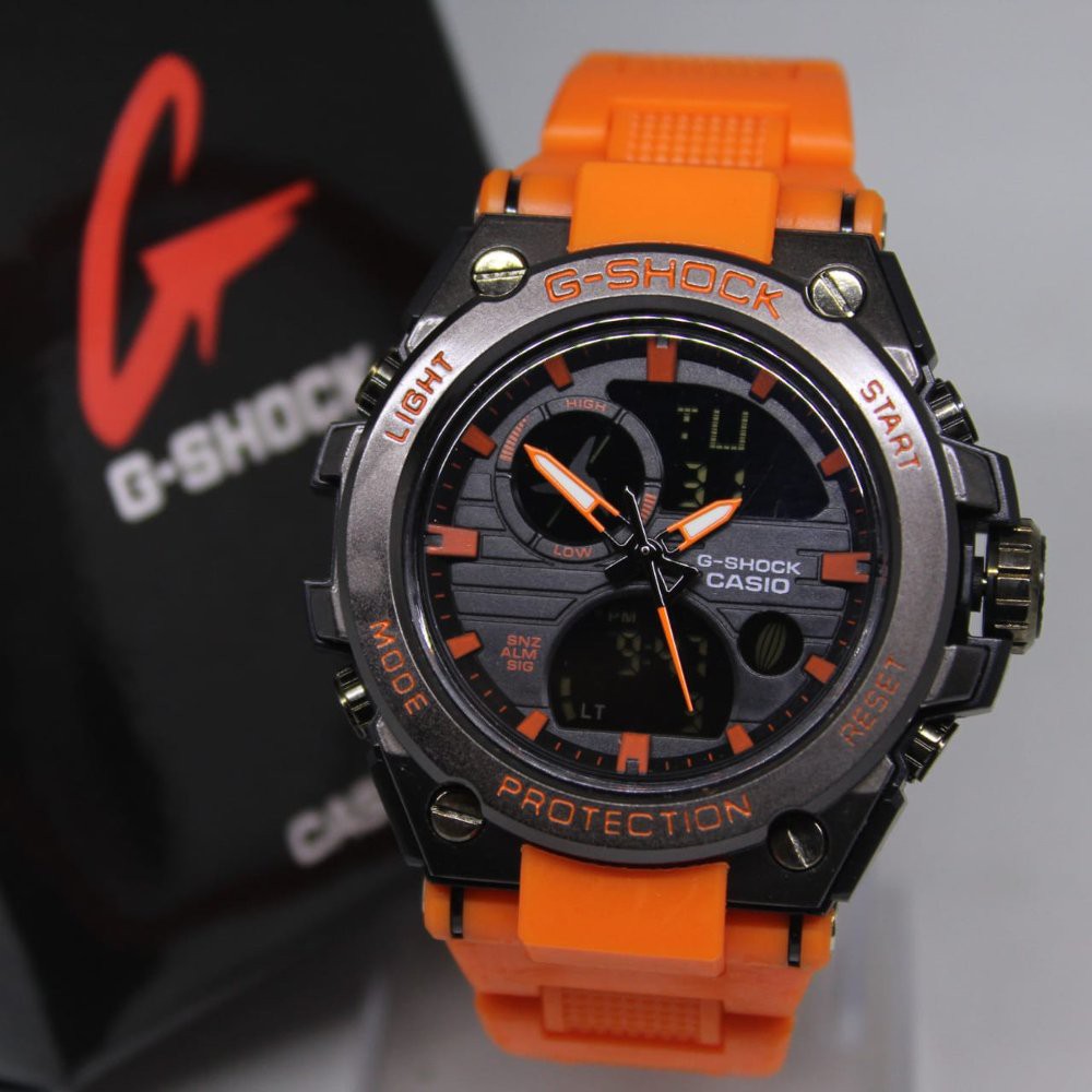 Jual JAM TANGAN PRIA GW 1000 MIKA KEPALA BESI ORANGE | Shopee Indonesia