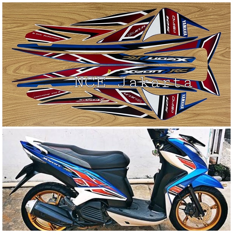 Jual STIKER STRIPING MOTOR XEON RC 2013 BIRU | Shopee Indonesia