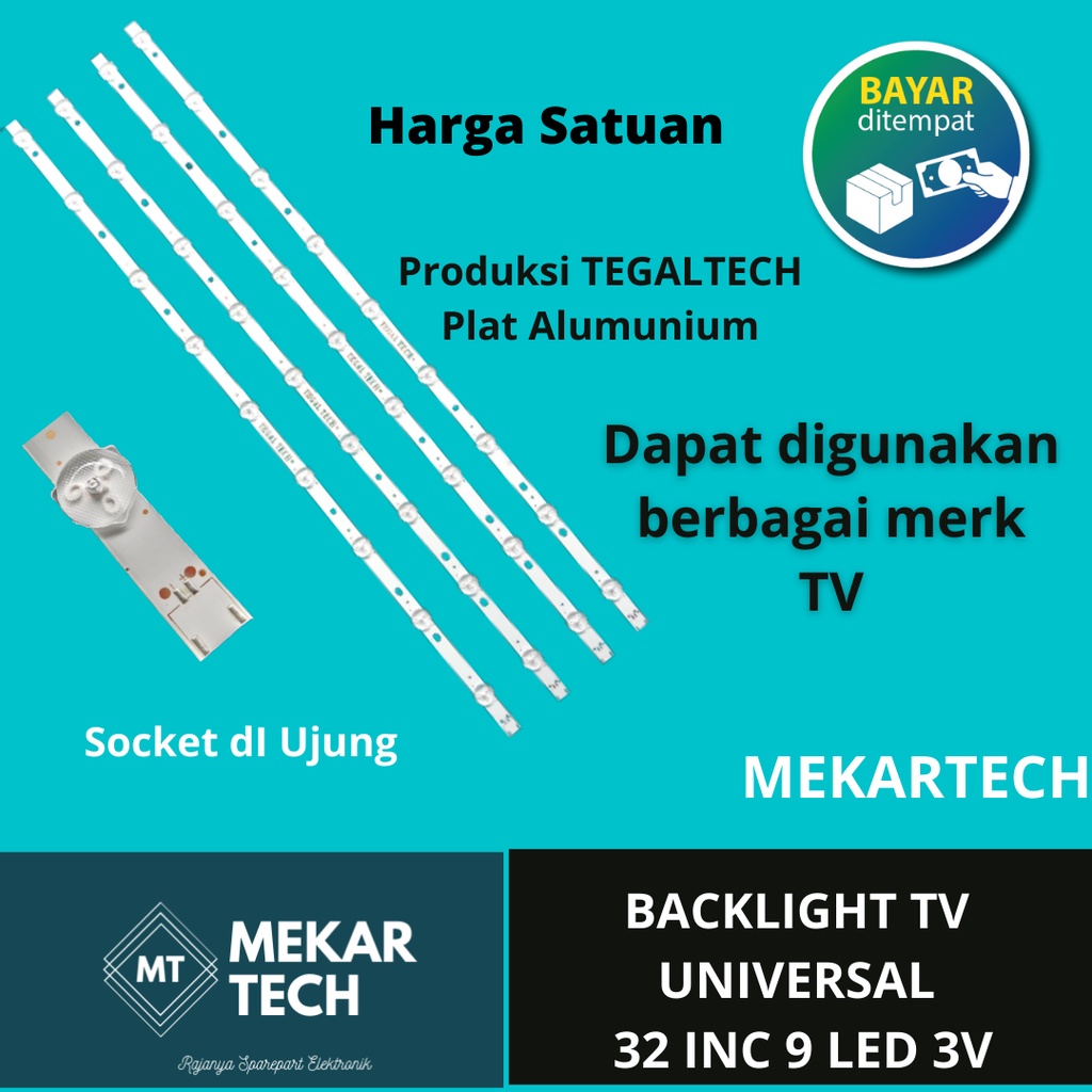 Jual BACKLIGHT 32 INC UNIVERSAL 9 LED 3 VOLT BL MULTI 9 KANCING 3V ...