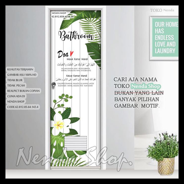 Jual Flash Sale Wallpaper Pintu Kamar Mandi Tulisan Doa Waterproof Size ...