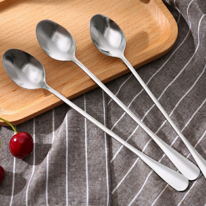 Jual Sendok Pengaduk Minuman Stainless Steel Panjang (19cm) | Shopee ...