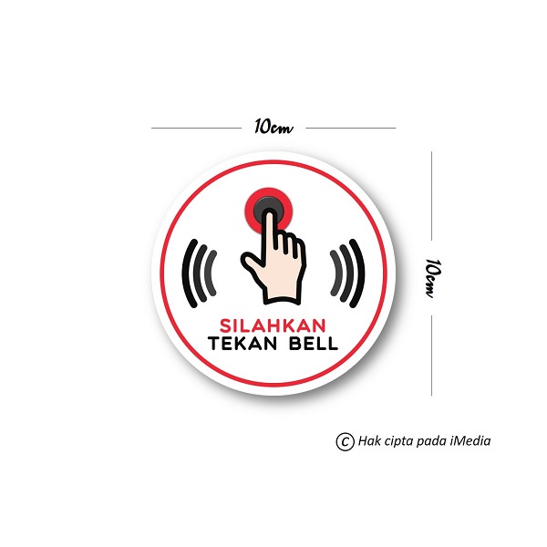 Jual STIKER TEKAN BELL PINTU BAHAN VYNIL | STICKER PRESS DOOR BELL ...