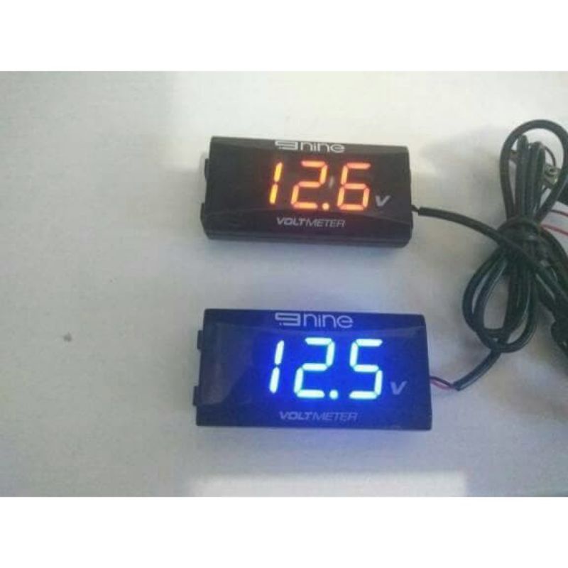 Jual Volt Meter voltmeter Motor mobil Aki Digital Alat Pengukur Aki Motor mobil luminous 9 nine ...