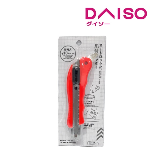 Jual Daiso Cutter knife with tab (auto lock) | Shopee Indonesia