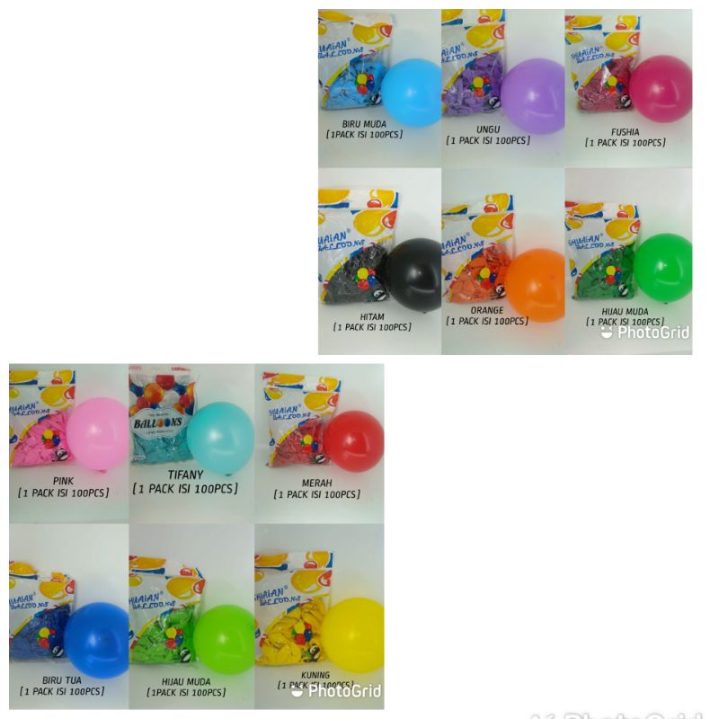 Jual Balon Latex KARET/BALON DOFF 12INCH/BALON POLOS PACK ISI 100PCS ...