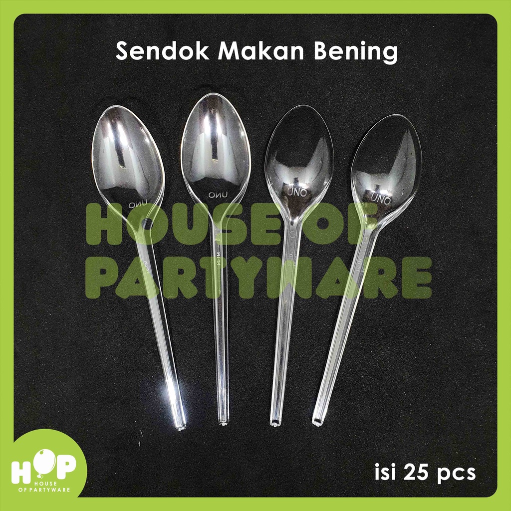Jual Sendok Makan Bening / Sendok Plastik Bening Kokoh Tebal UNO isi 25 ...