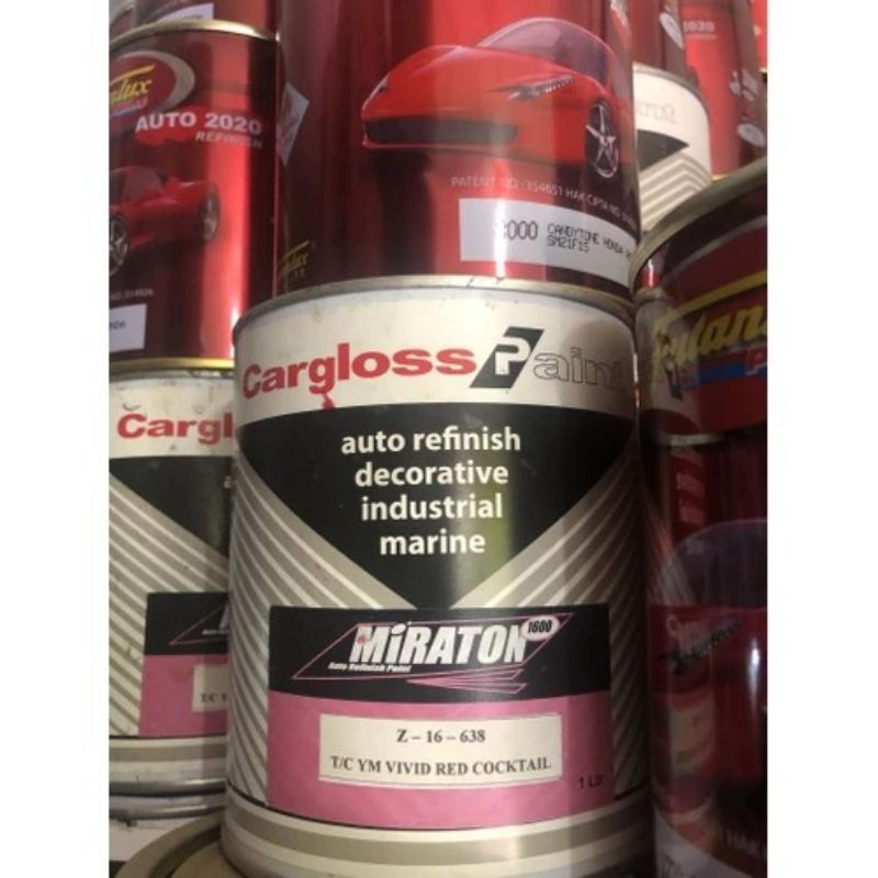 Jual Cargloss cat Acrylic vivid red cocktail warna asli motor honda ...