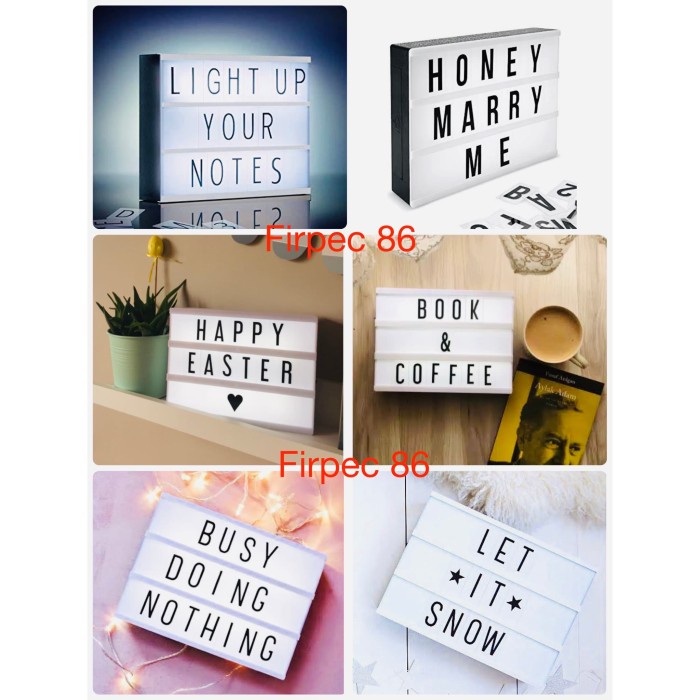 Jual Lampu Display Letter Light Box decoration Cinematic Letter Box ...