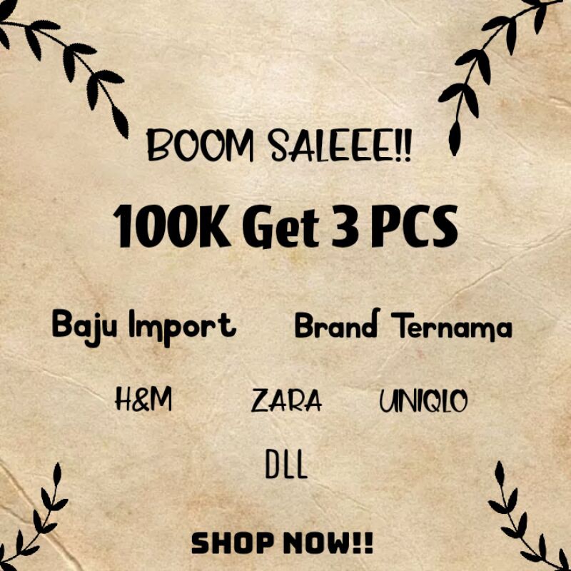Jual paket baju sisa Import branded zara uniqlo h&m 100rb dapat 3 model ... Jual paket baju sisa Import branded zara uniqlo h&m 100rb dapat 3 model ...
