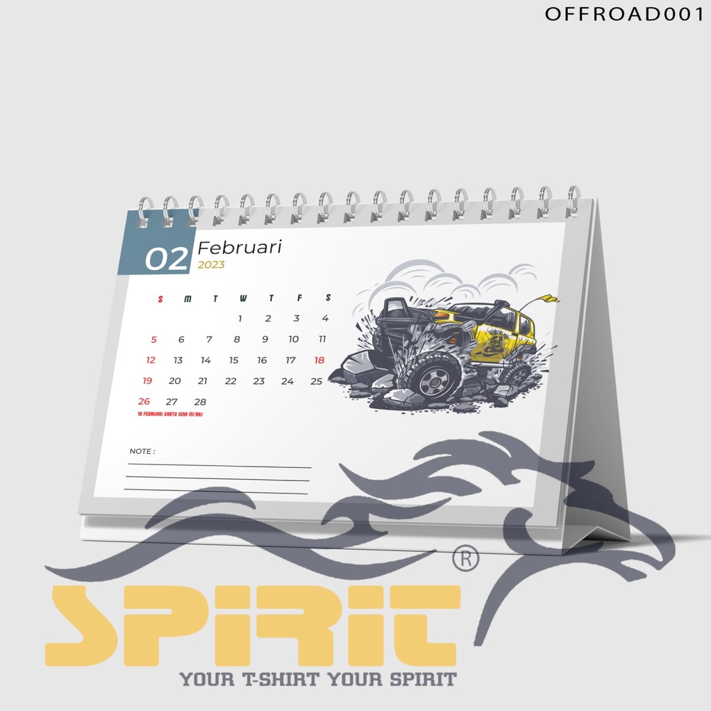 Jual Kalender Duduk / Kalender Meja Tahun 2023 Desian Mobil Jeep ...