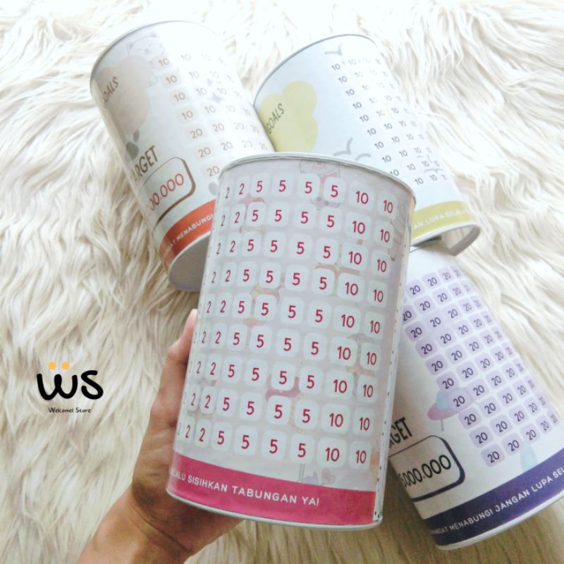 Jual TABUNGAN TARGET / CELENGAN TARGET BISA CUSTOM(BISA COD) | Shopee ...