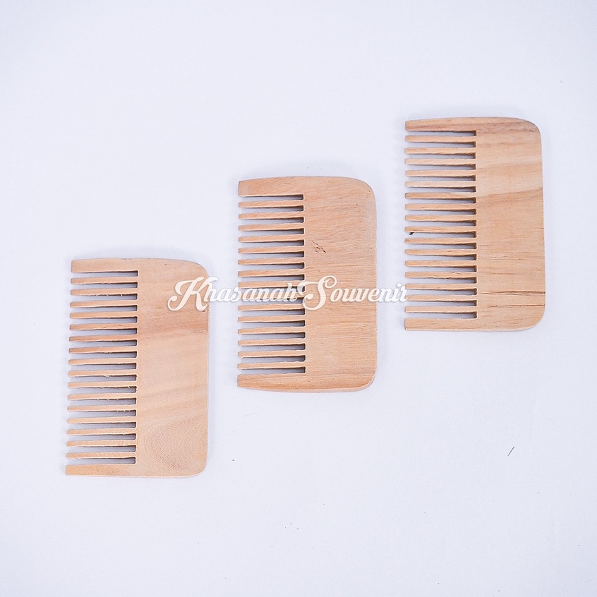 Jual sisir kayu 5 x 8 cm custom sablon | Shopee Indonesia