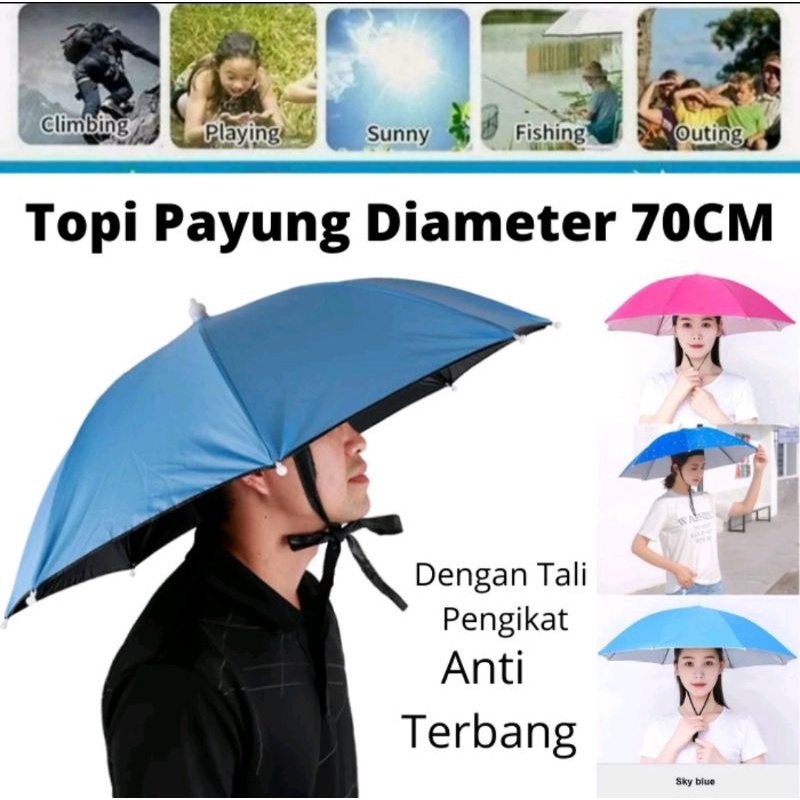 Jual Topi Payung Pancing Diameter 70cm | Shopee Indonesia