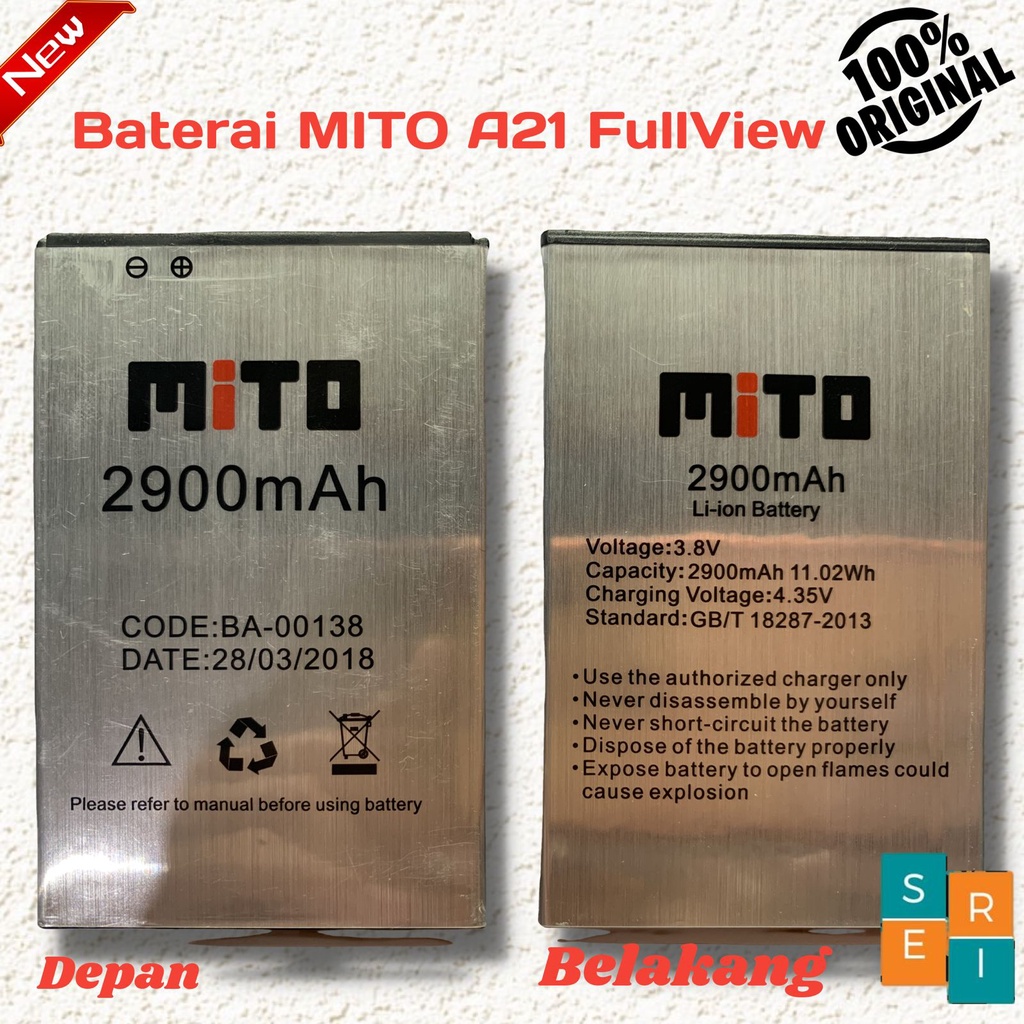 Jual Baterai Batre Batrai Battery Mito A21 FullView BA-00138 Asli Ori ...