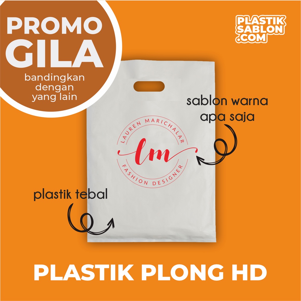 Jual Sablon Plastik Plong Hd Custom Plastik Baju Plastik Toko