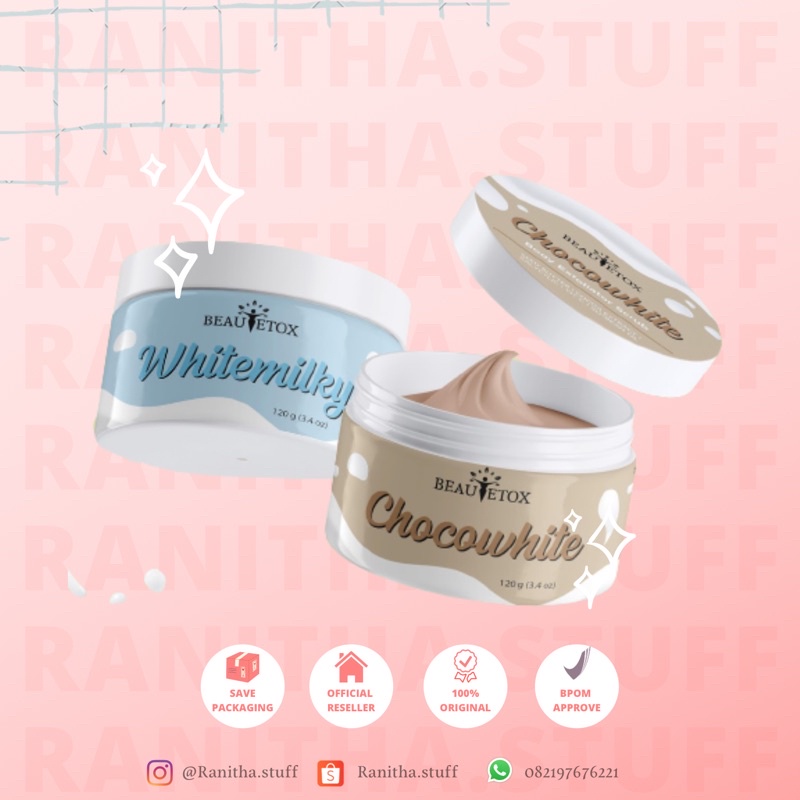 Jual BEAUTETOX SCRUB WHITEMILKY CHOCOWHITE JASMINE LIMITED EDITON BPOM ...