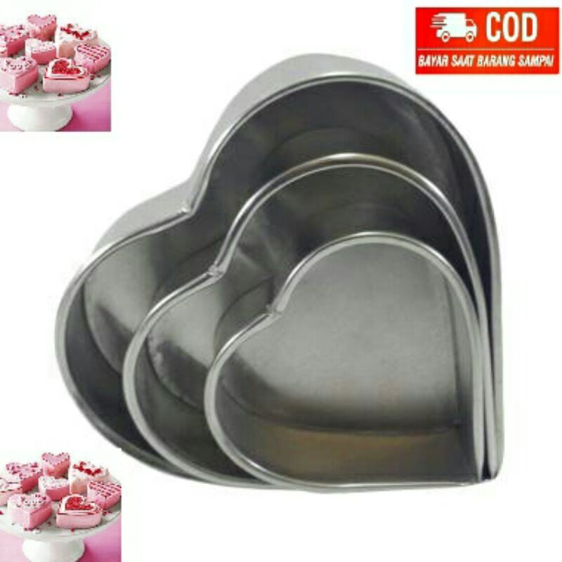 Jual loyang love isi 3 / loyang kue / loyang hati | Shopee Indonesia