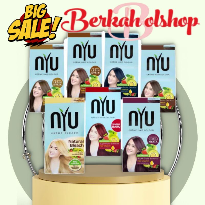 Jual NYU CREME HAIR COLOUR PEWARNA RAMBUT/ CAT RAMBUT NATURAL (TANPA ...