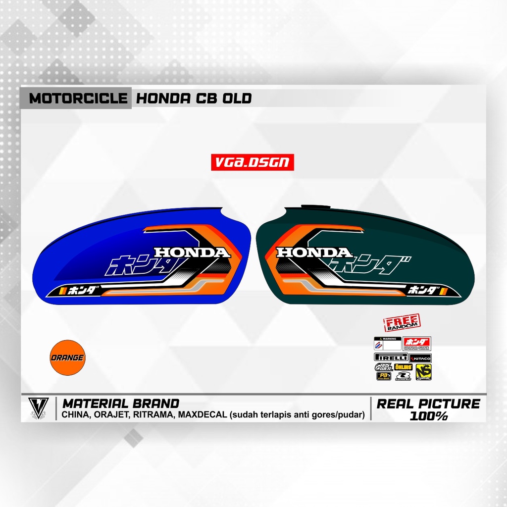 Jual STIKER CB STRIPING TANGKI HONDA CB 125 CB 100 STICKER COSTUM ...
