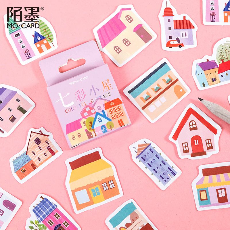 Jual Stiker Rumah Kartun gambar house deco sticker series diy jurnal ...