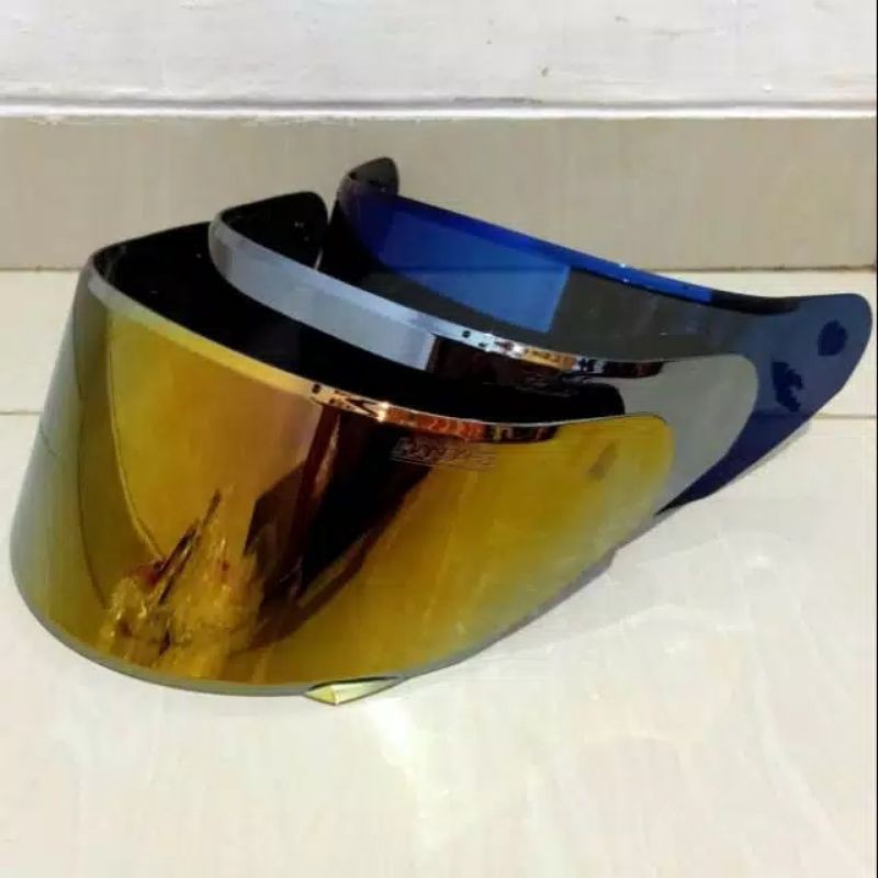 Jual Flat Visor Iridium Silver /Iridium Blue /Iridium Gold NHK GP 1000 ...