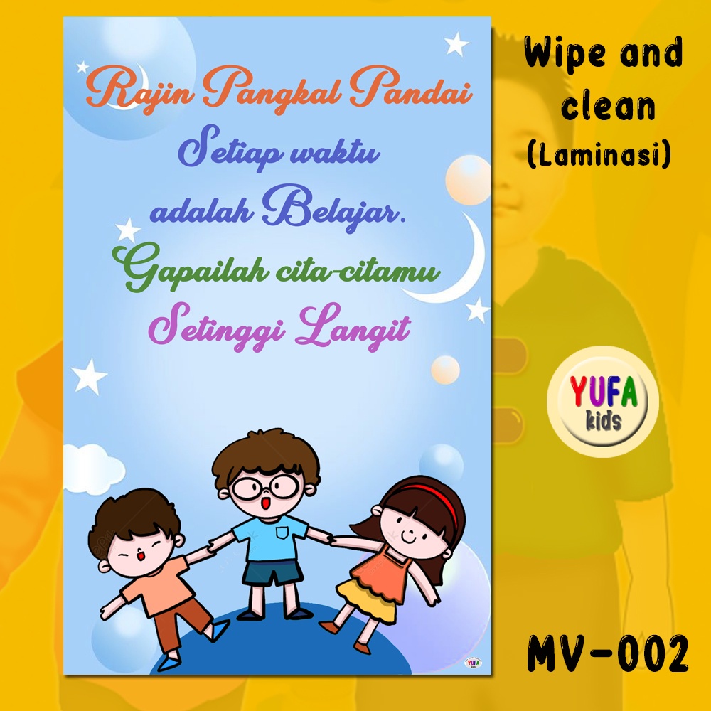 Jual 135 Poster motivasi anak hiasan dinging kamar - hiasan kelas ...