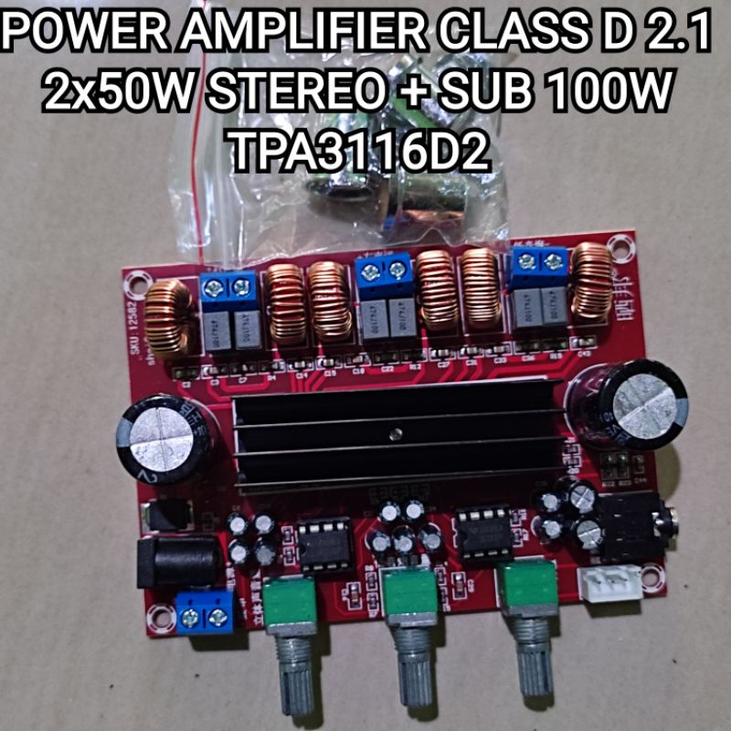 Jual POWER AMPLI AMPLIFIER CLASS D 2.1 STEREO TPA3116D2 TPA3116 STEREO ...