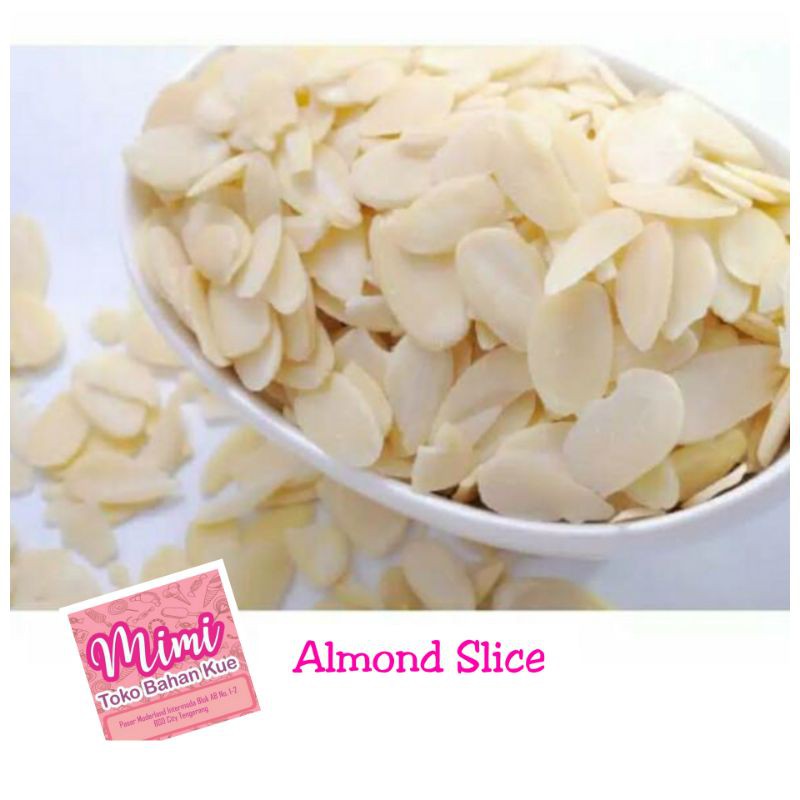 Jual ALMOND SLICE repack 100gr Topping Almond Irisan | Shopee Indonesia