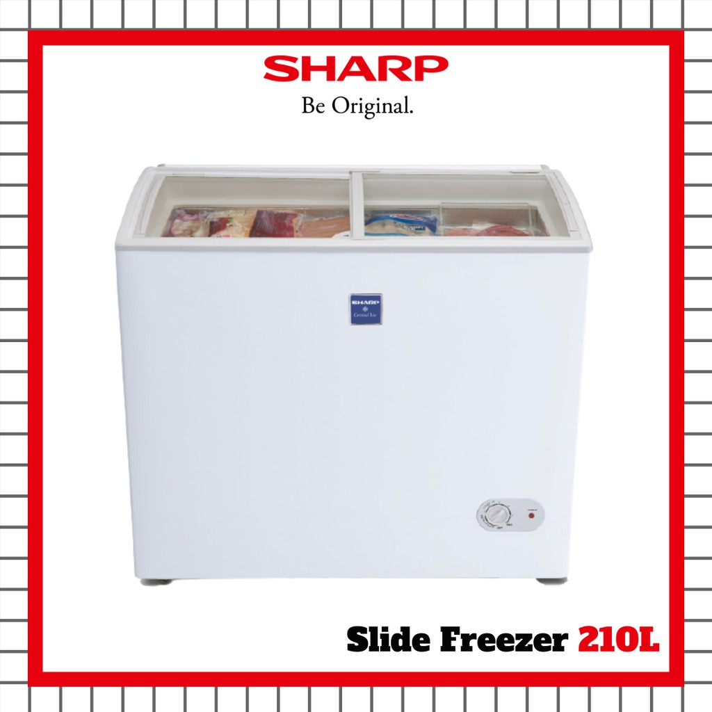 Jual SLIDING FREEZER SHARP 200/210 LITER FRW-210 - White | Shopee Indonesia