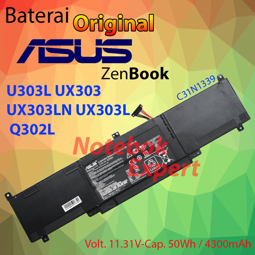 Jual Baterai Battery Original ASUS ZenBook U303L UX303 UX303LN UX303L Q302L | Shopee Indonesia