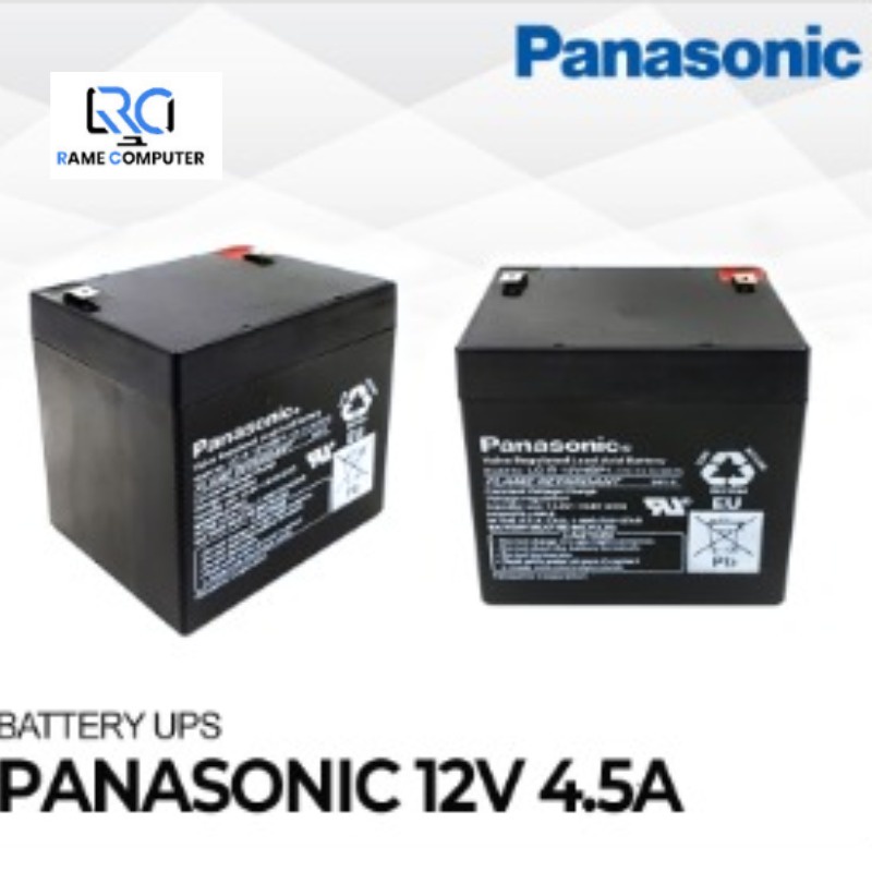 Jual Baterai UPS Panasonic Kecil 12v - 4.5Ah aki kering 12 Volt 4.5 ah ...