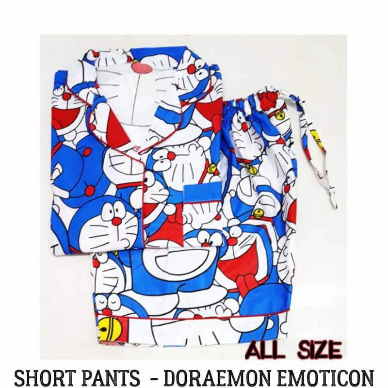 Jual Doraemon Emoticon Shortpants Pajamas | Shopee Indonesia