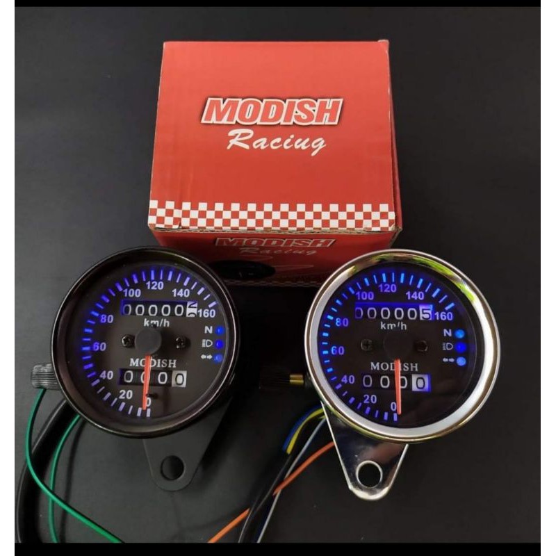 Jual Speedometer bulat kilometer LED plus indikator sein motor ...