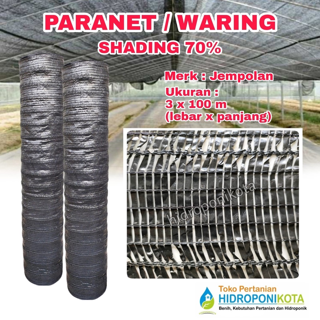 Jual Paranet Shading 70% dan 85% - ukuran 1 Roll 3 x 100 meter | Shopee ...
