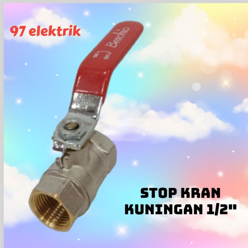 Jual Stop Kran Kuningan 1/2" l Ball Valve Keran 1/2 Inci Inch | Shopee ...