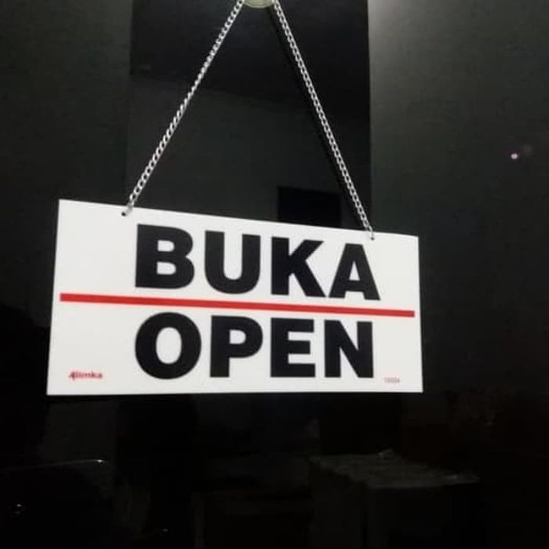 Jual OPEN CLOSED SIGN BOARD AKRILIK/ SIGN LABEL BUKA TUTUP | Shopee ...