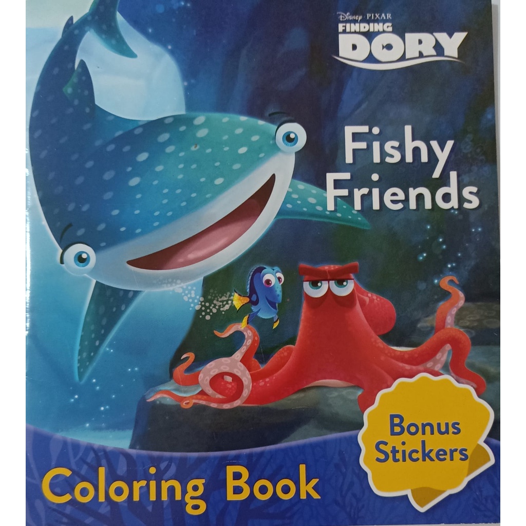 Jual Buku Mewarnai/Coloring Book Disney Finding Dory " Fishy Friends ...