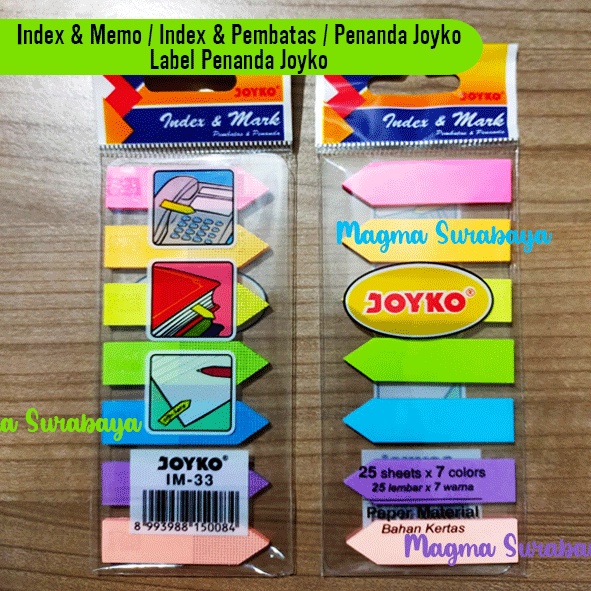 Jual Joyko Index & Mark IM-33 Memo Tempel Label Bentuk Panah Pembatas ...