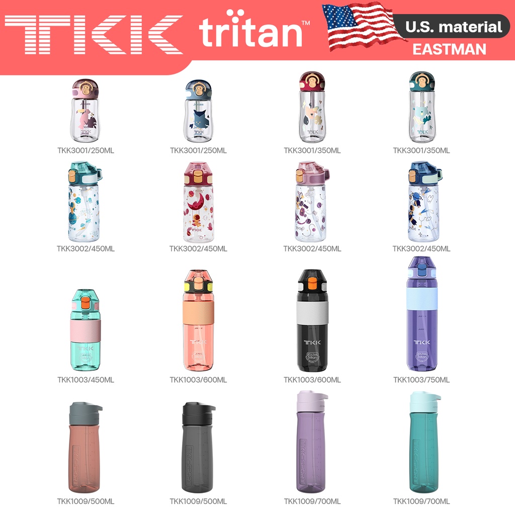 Jual TKK Botol Minum Sedotan Anak Sd Tritan Food Grade Bpa Free Untuk Sekolah Anti Pecah Dan ...