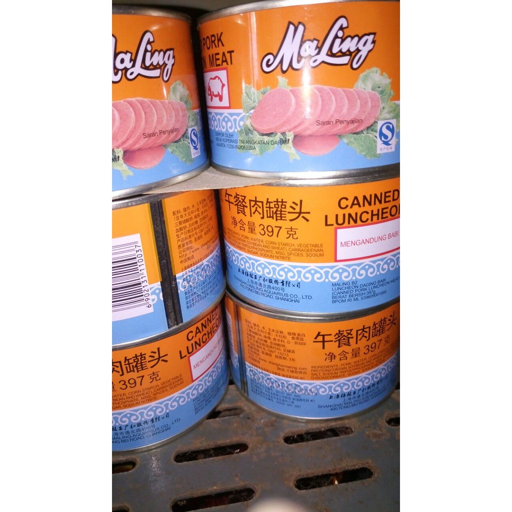 Jual DAGING MALING TTS CANNED PORK LUNCHEON MEAT 397 GRAM | Shopee ...
