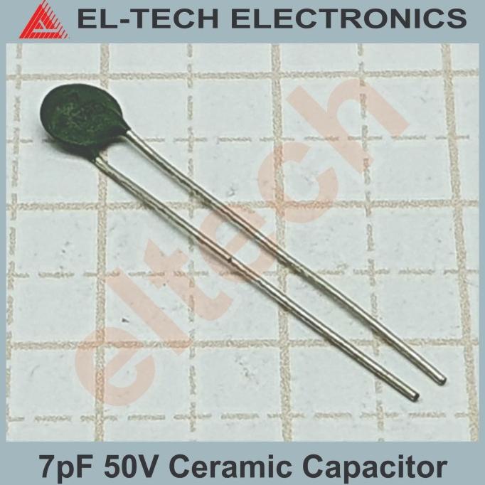 Jual 7pF 7 pF Pico Farad Ceramic Keramik Capacitor Kapasitor elt3ch ...