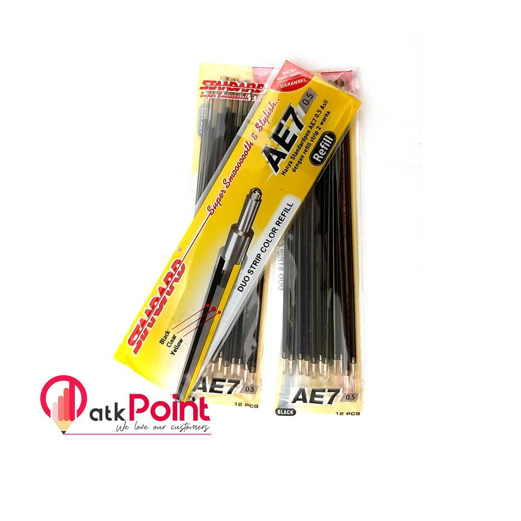 Jual REFILL STANDARD AE7 0.5 SET 12 / isi 12 pcs | Shopee Indonesia