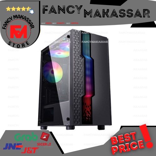 Jual CASING PC VENOMRX SHINRA m-ATX acrylic side 1x12CM RGB Fan ...