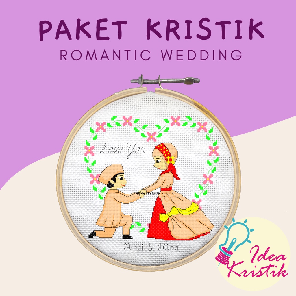Jual Paket Sulam Kristik Pernikahan - Romantic Wedding | Shopee Indonesia