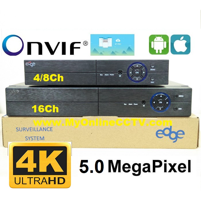 Jual NEW DVR NVR EDGE 16 4K 5MP Hybrid Analog & Onvif IP Camera CCTV ...