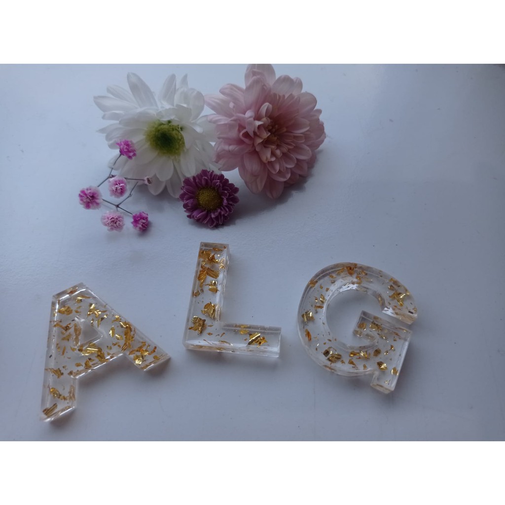 Jual Gantungan Resin Custom Alfabet A - Z (Glitter) | Shopee Indonesia