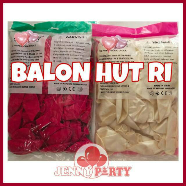 Jual Balon Polos Merah Putih HUT RI KE 75 DIRGAHAYU REPUBLIK INDONESIA ...