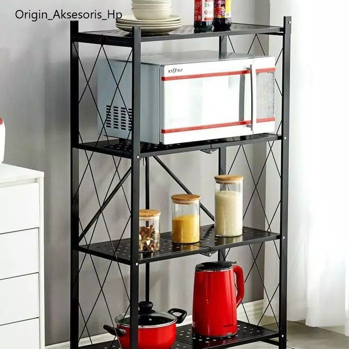 Jual Kitchen Rack Multilayer / Rak Dapur Lipat 4 Layer Tanpa Instalasi ...