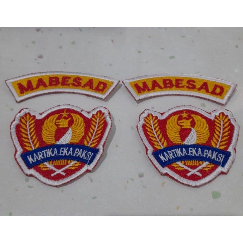 Jual Badge bordir logo mabesad + badge tulisan mabesad | Shopee Indonesia